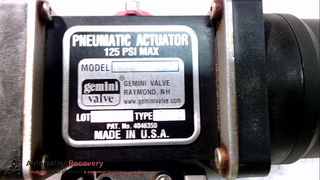 GEMINI VALVE A512 PNEUMATIC ACTUATOR 125PSI MAX TYPE CW-C