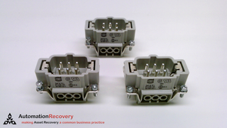 HARTING 09330062601 - PACK OF 3, HAN E MALE INSERT, HAN 6 E-STI-S